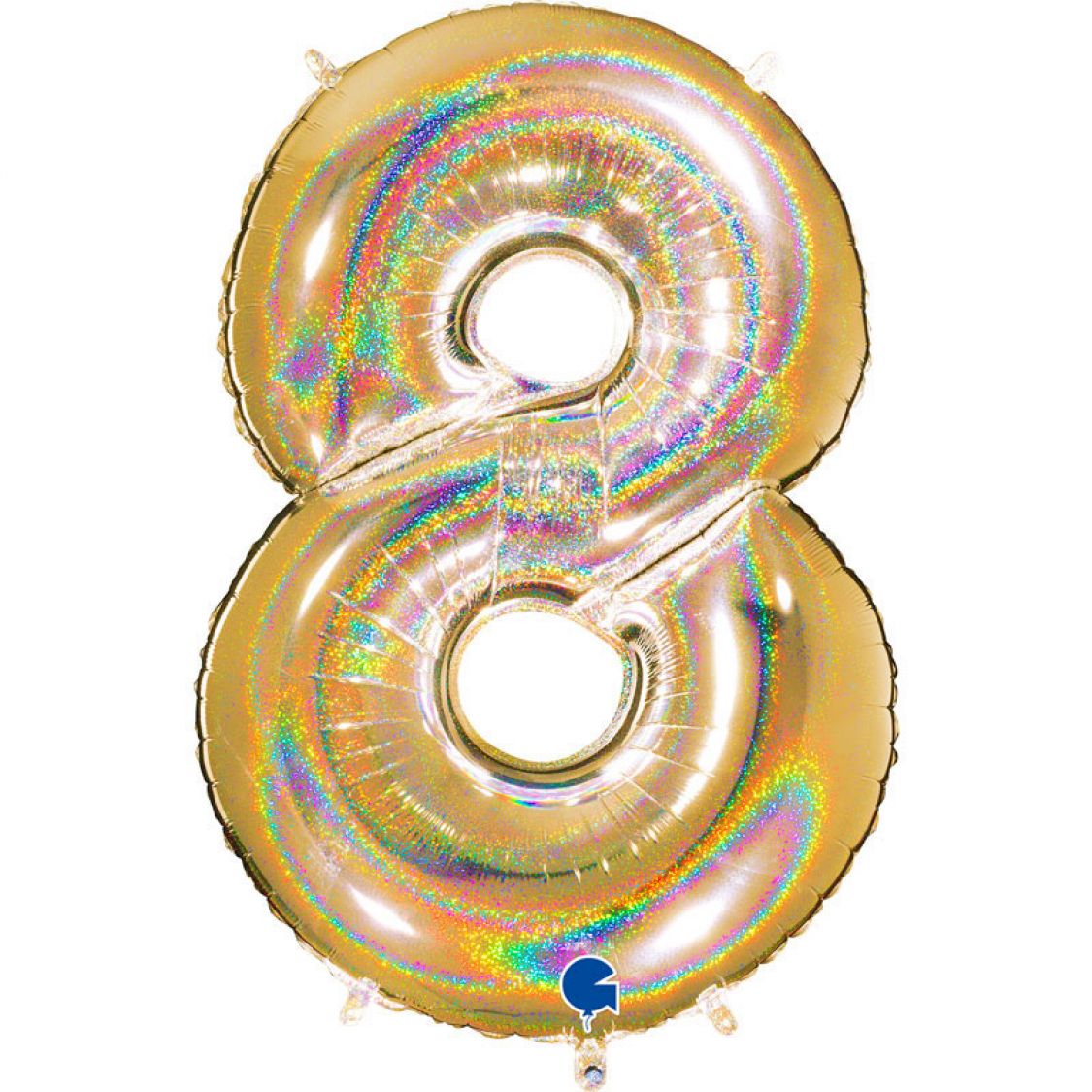 Ballon chiffre 8 Or Holographique Ballon chiffre 8 Or Holographique